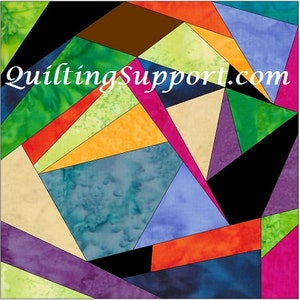 Complex Crazy Patch Quilt Set 3 Paper Foundation Piecing Quilting 4 ...