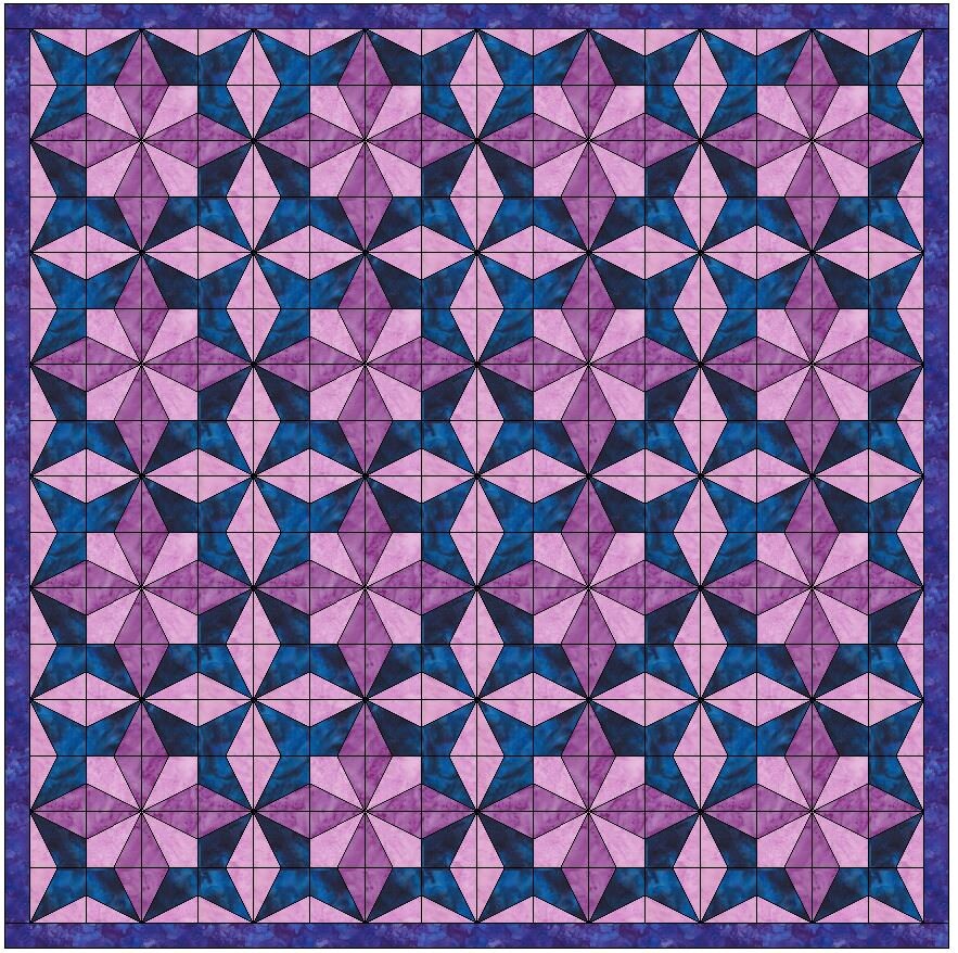 Petal Star 15 Inch Block Paper Template Quilting Block Pattern PDF - Etsy