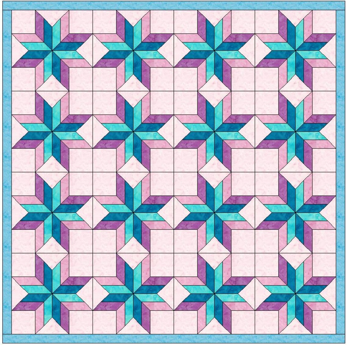 Star Variation Quilt Paper Piece Foundation Quilting Block - Etsy