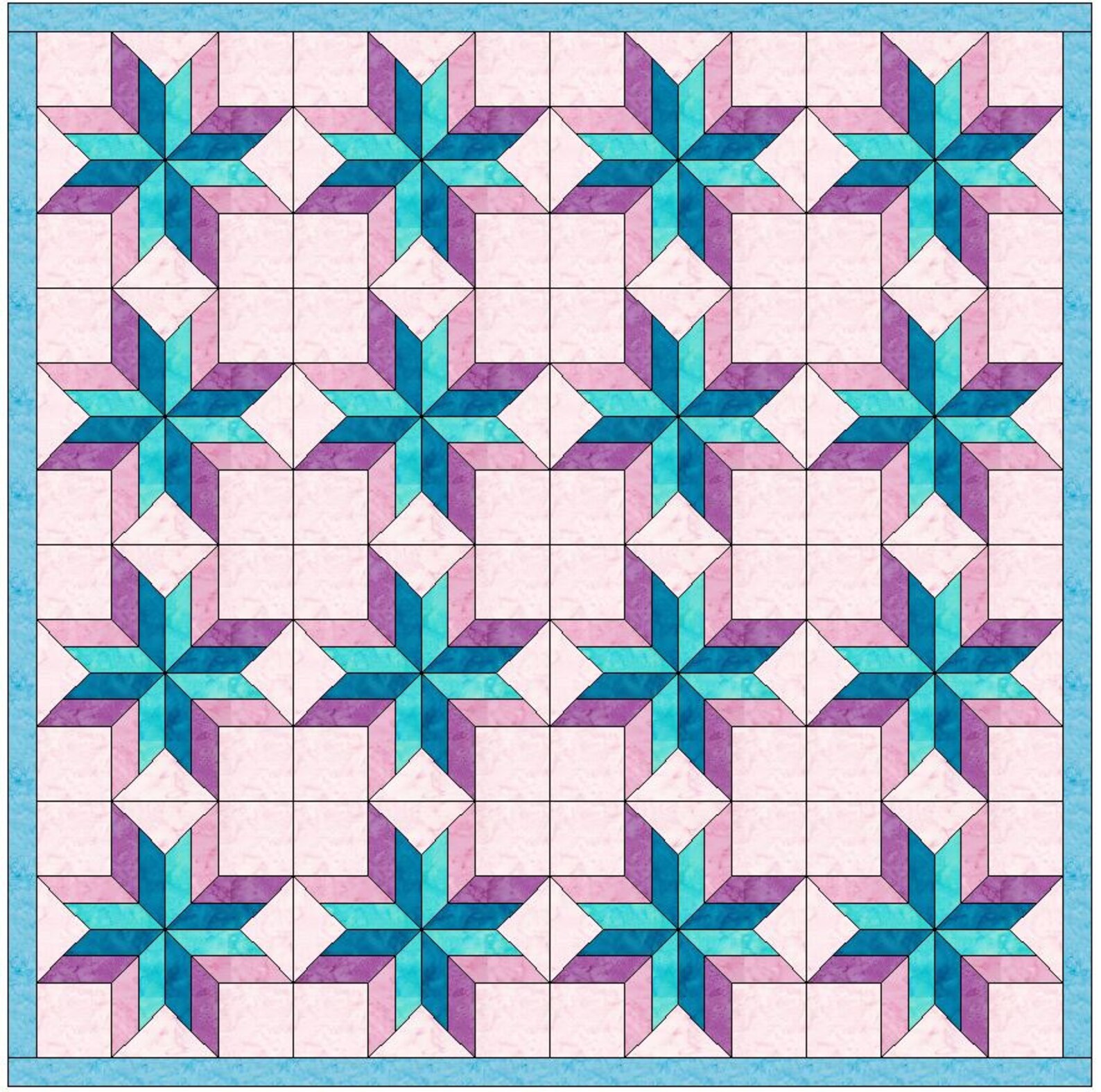 Star Variation Quilt Paper Piece Foundation Quilting Block - Etsy