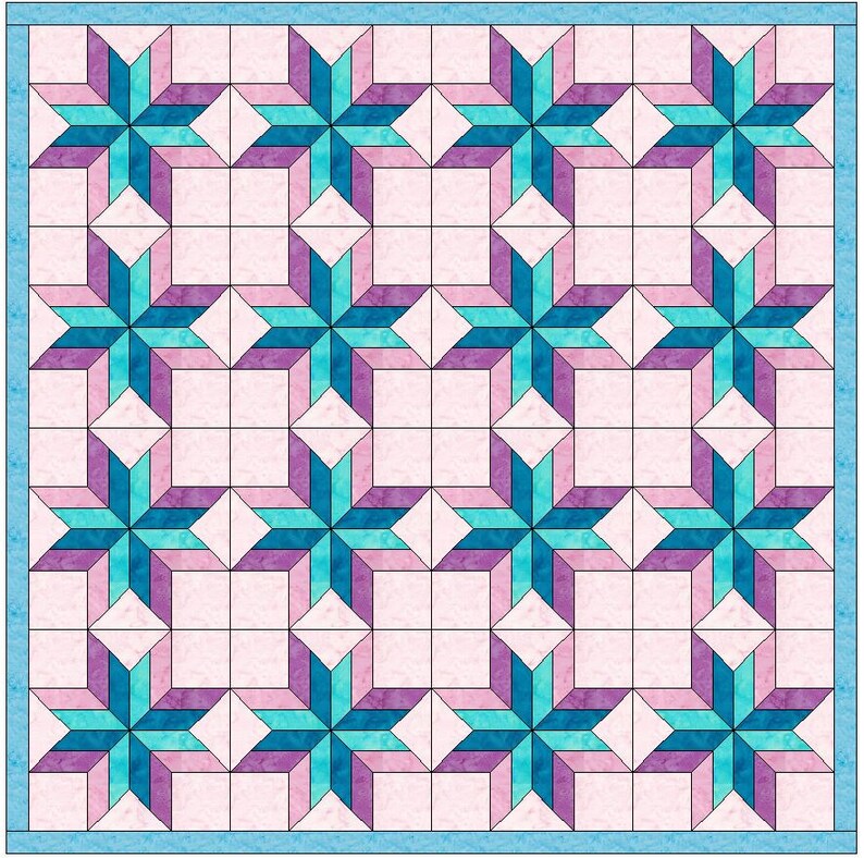 Star Variation Quilt Paper Piece Foundation Quilting Block - Etsy