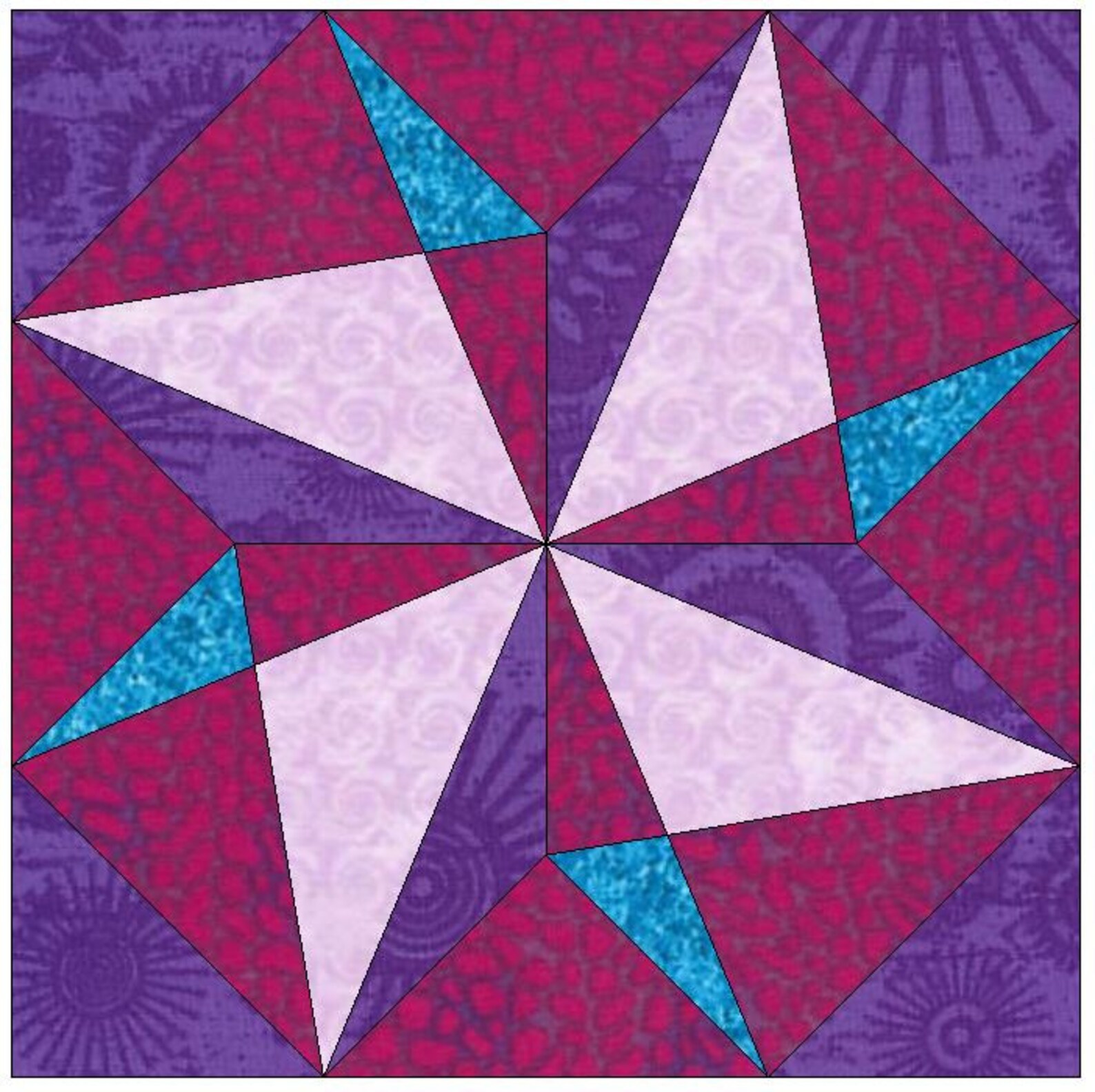 Cat's Tail Quilt Template Quilting Block Pattern PDF - Etsy