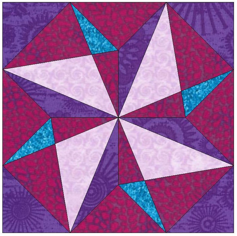 Cat's Tail Quilt Template Quilting Block Pattern PDF - Etsy