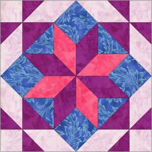 Shooting Star 15 Inch Block Paper Template Quilting Block Pattern PDF ...