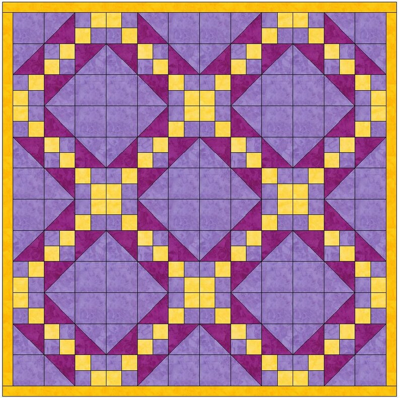 Rocky Road to California Quilt Template 15 Inch Block Pattern - Etsy
