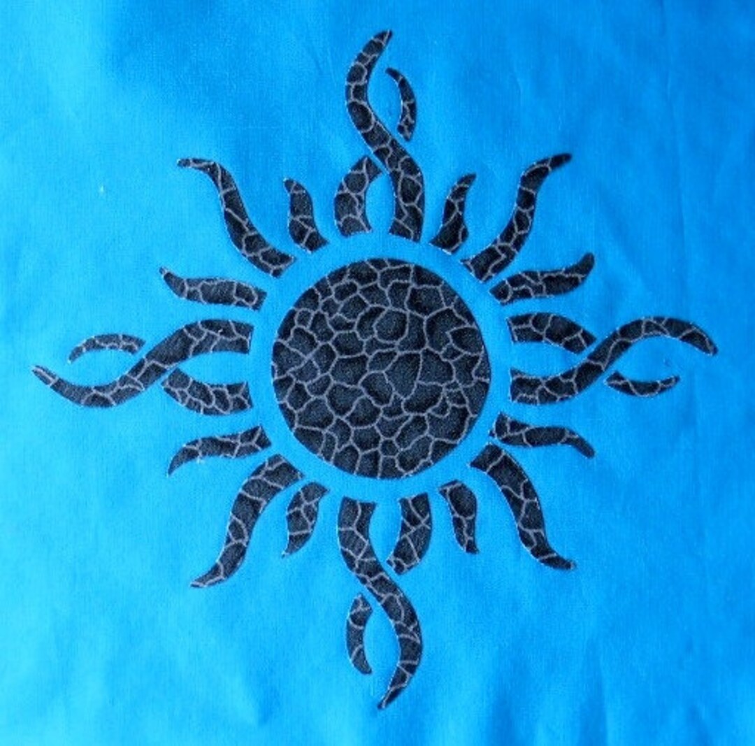 Celtic Sun Quilt Applique Pattern Design (easy) - Etsy
