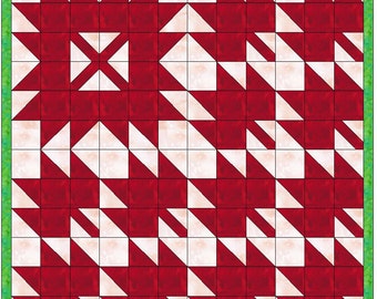 Rising Sun Quilt Paper Piece Foundation Quilting Block Pattern | Etsy