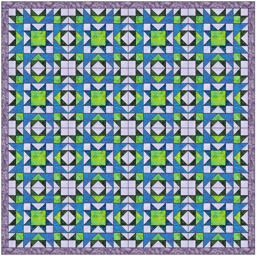 Odd Fellows Chain Star Quilt 15 Inch Block Template Quilting | Etsy