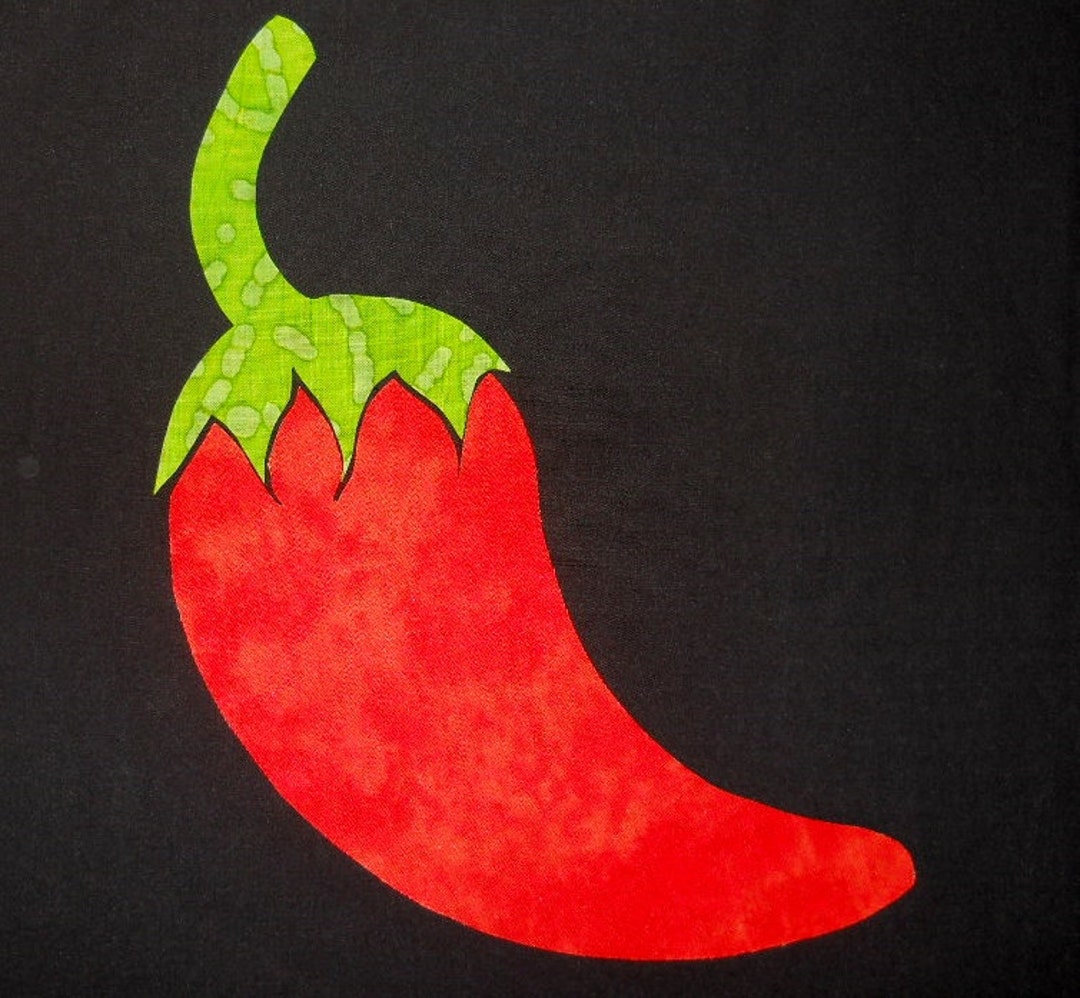 Southwestern Chili Pepper Quilting Applique Pattern Design - Etsy