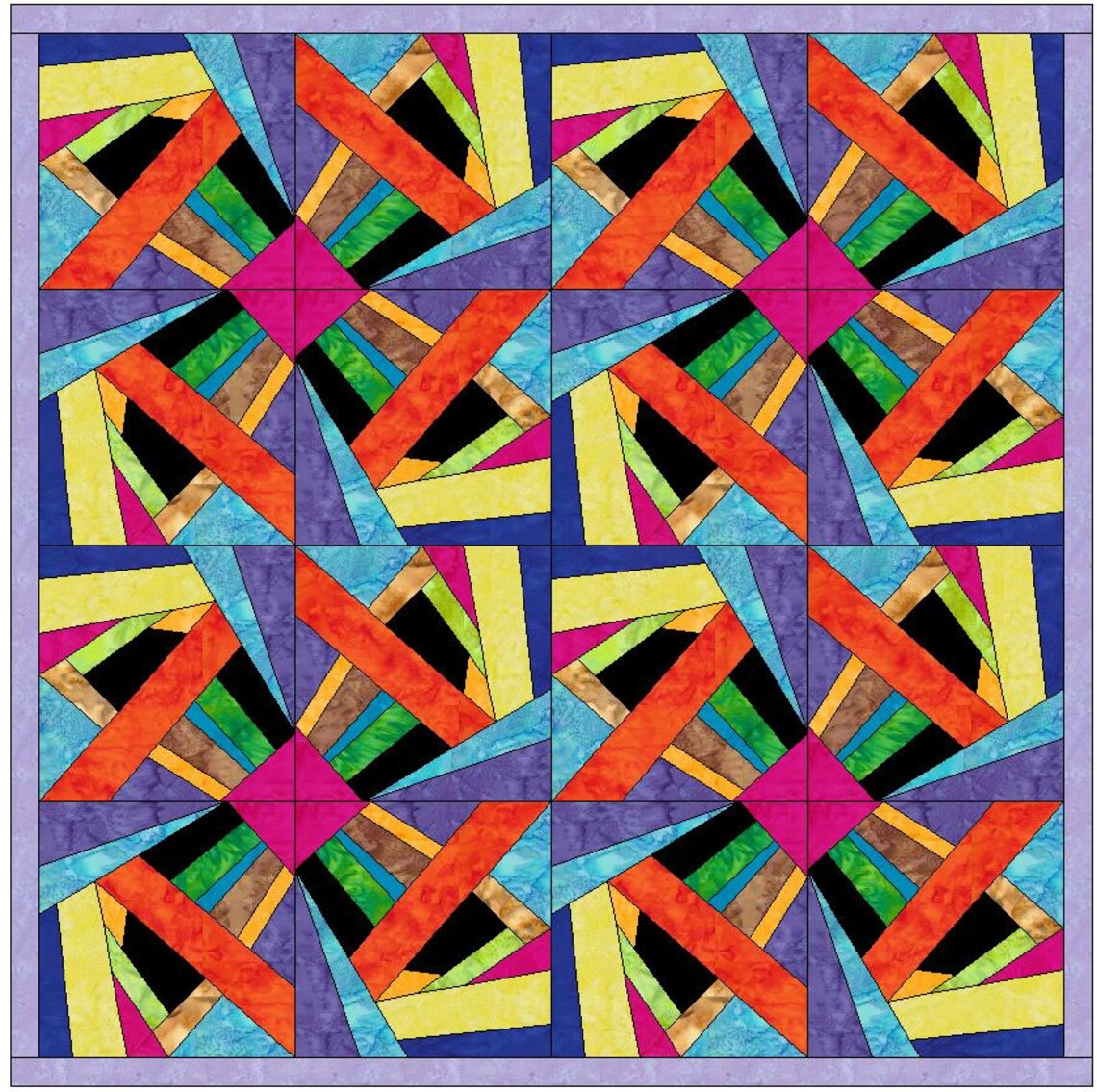 Complex Crazy Patch 6 Quilt Paper Foundation Piece 12 Inch - Etsy