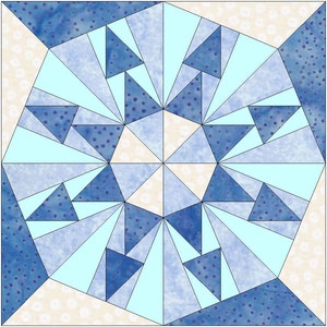 Snowflake 3 Quilt Template Quilting Block Pattern - Etsy