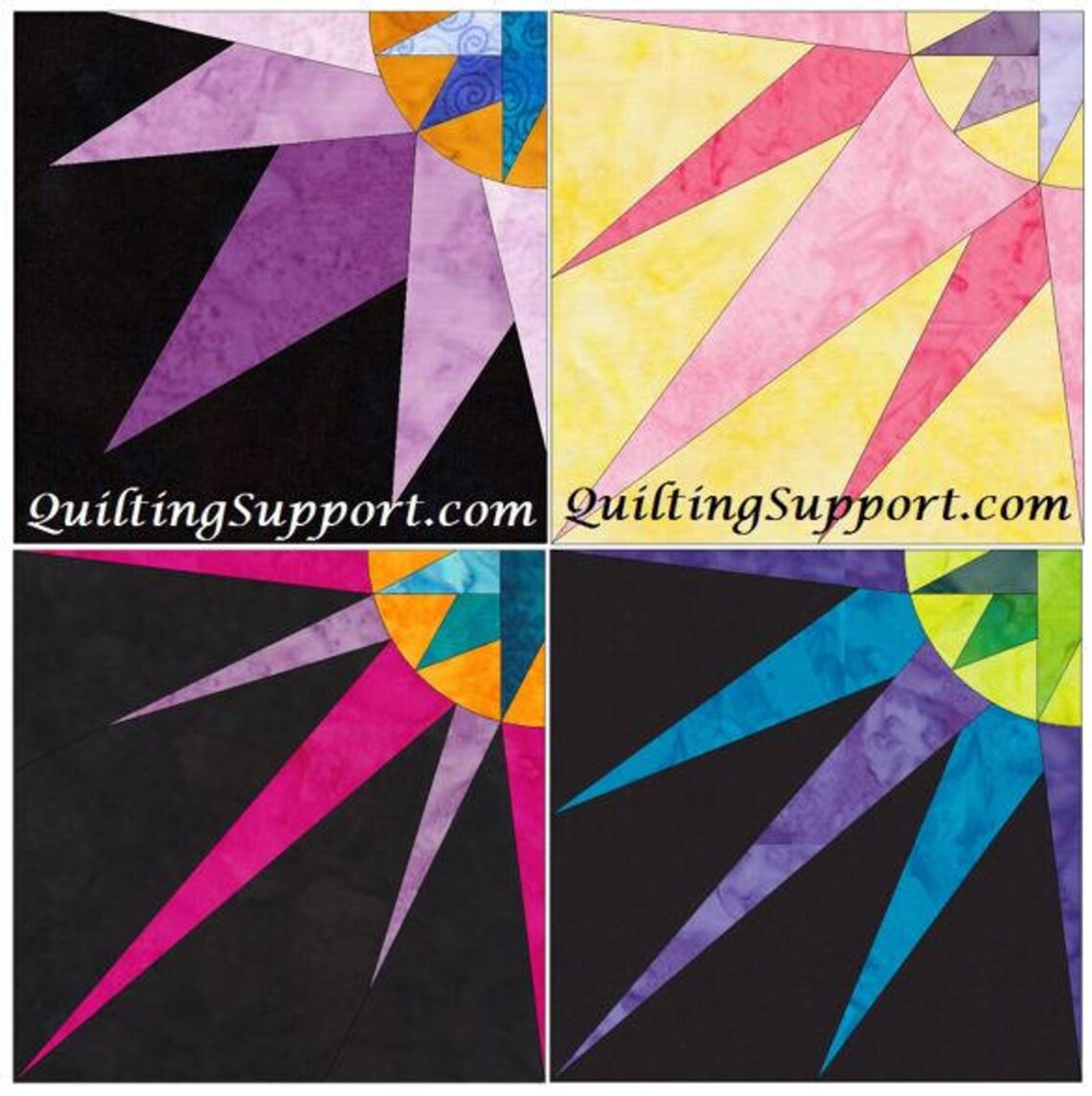 HC Quarter Stars Quilt Set 1 10 Inch Paper Foundation | Etsy