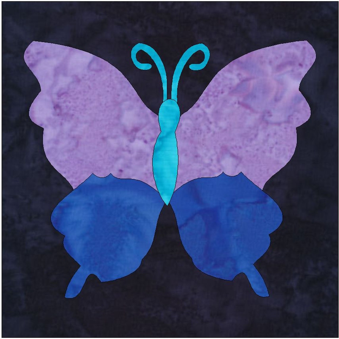 Simple Butterfly Quilt Applique Pattern Design - Etsy
