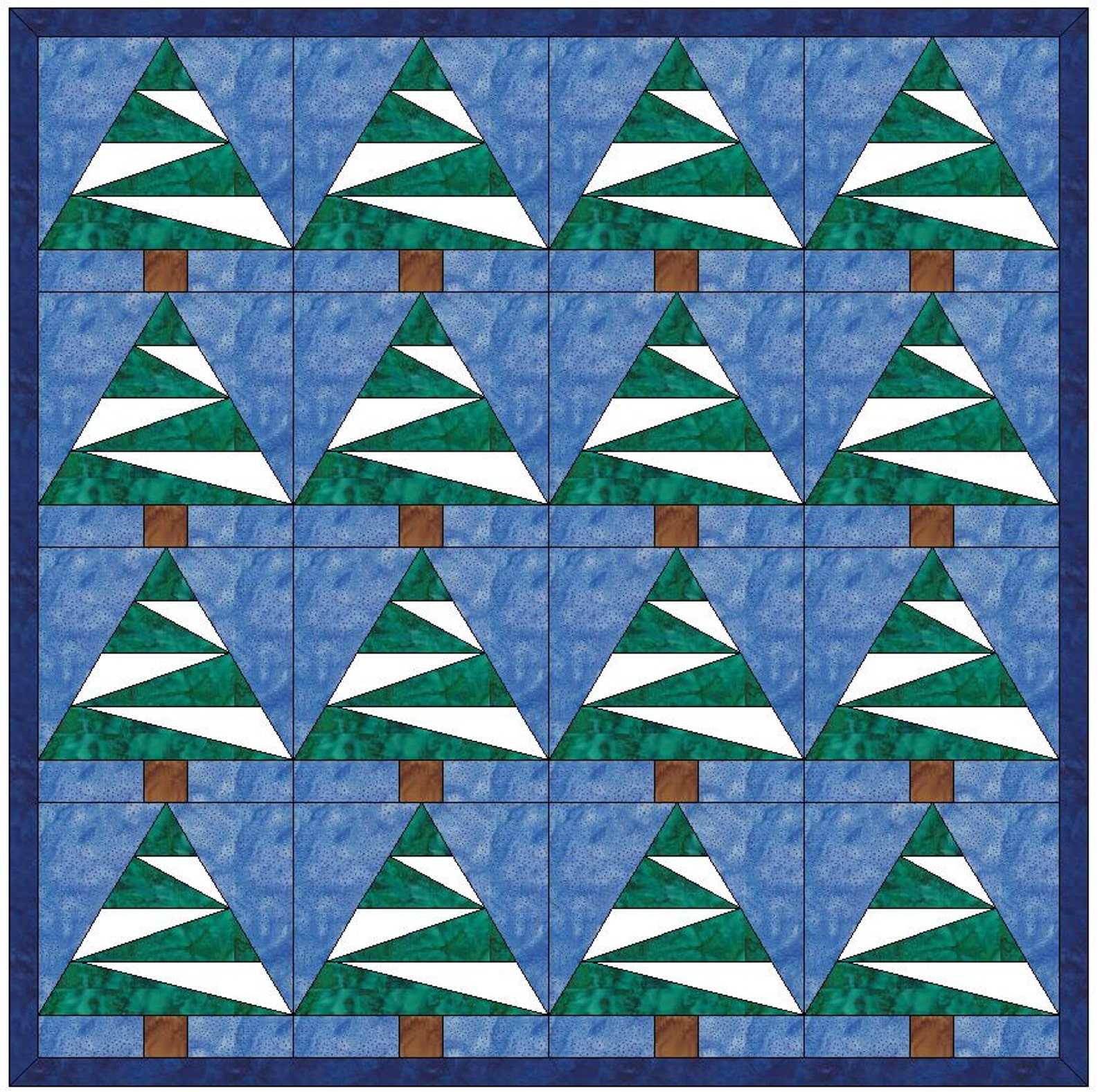 Pine Tree Quilt Paper Piece Foundation Quilting Block Pattern - Etsy