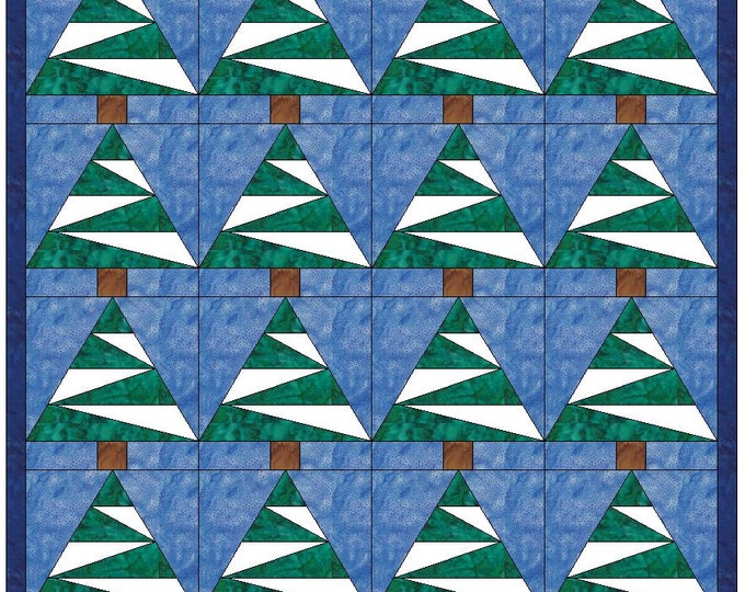 Pine Cone Quilt Block, Paper Pieced Quilt Pattern, PDF Pattern, Instant ...