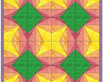 Providence Star Quilt Paper Piece Foundation Block Pattern PDF | Etsy