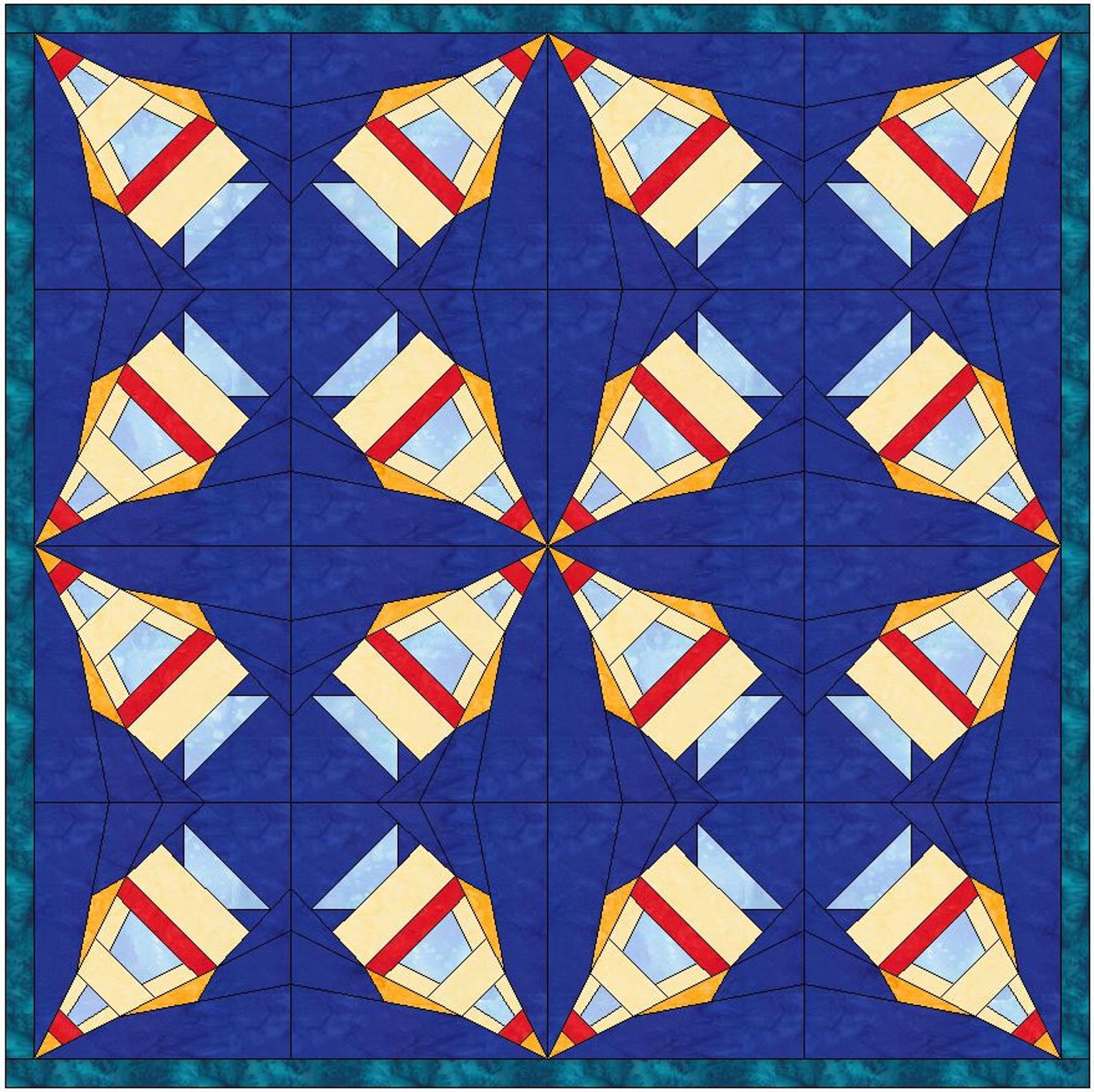 Toy Rocket Ship Quilt 10 Inch Paper Piece Foundation Quilting - Etsy