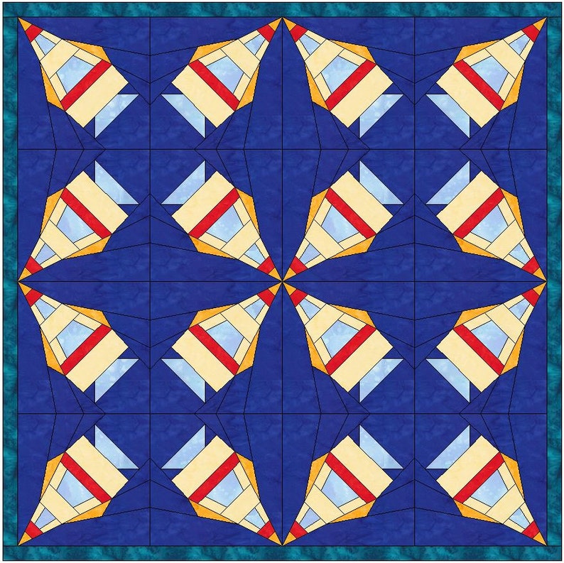 Toy Rocket Ship Quilt 10 Inch Paper Piece Foundation Quilting - Etsy