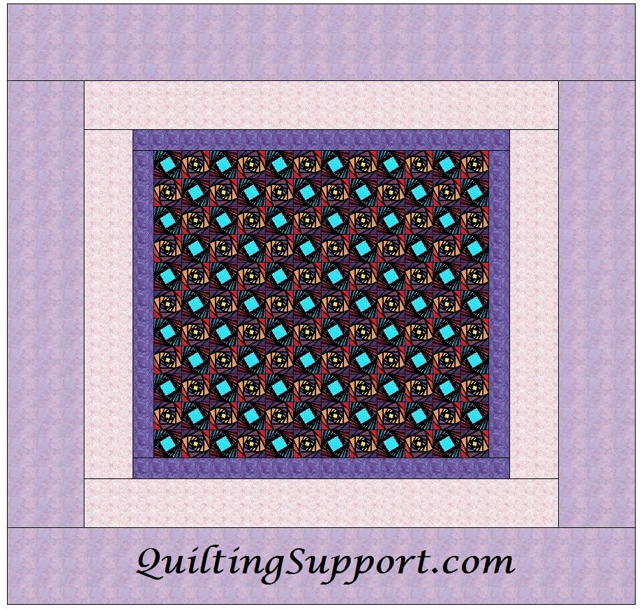 Twisted Stained Glass Log Cabin Foundation Quilt Patterns for | Etsy