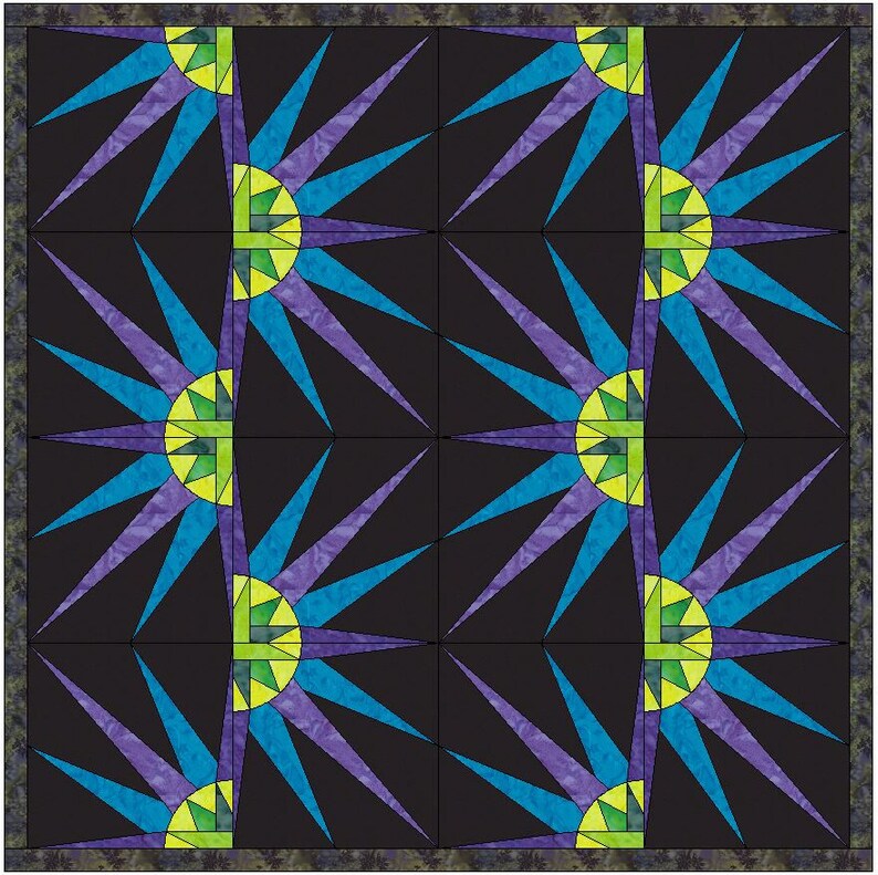 HC Quarter Star 4 Quilt 10 Inch Paper Piece Foundation | Etsy