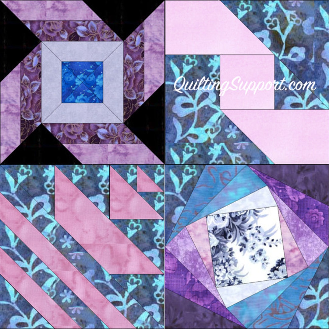 Dimensional Quilt 10 Inch Paper Piecing Foundation Set 1 Quilting 4 ...