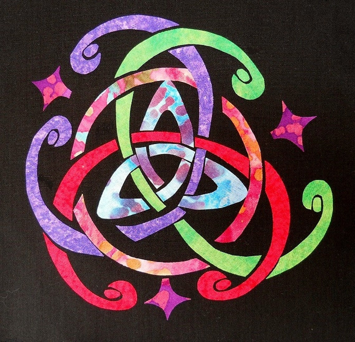 4 Celtic Triquetra Quilt Applique Patterns set 1 - Etsy