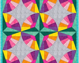 Faceted Star Quilt Template Quilting Block Pattern PDF | Etsy