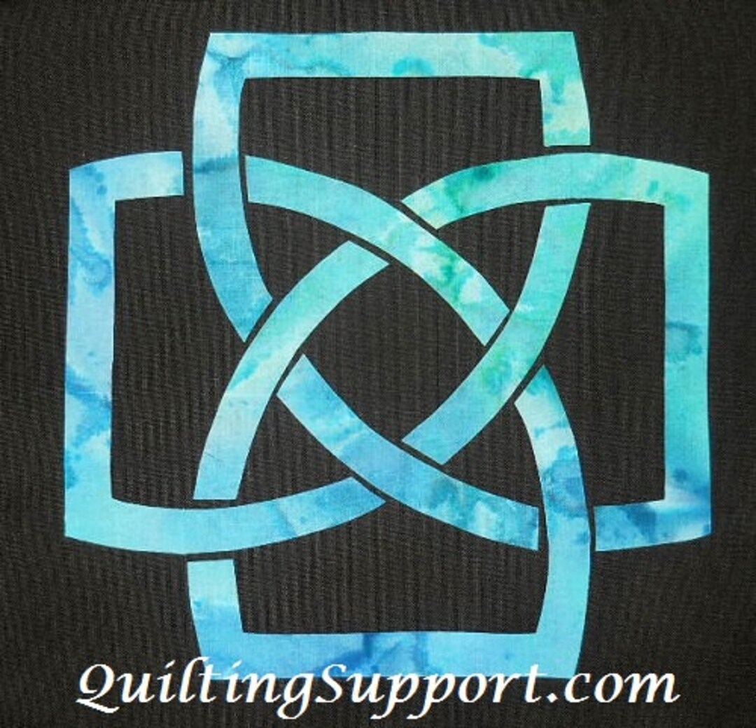 Simple Easy Celtic Knot Quilt Applique Pattern Design Pdf Etsy