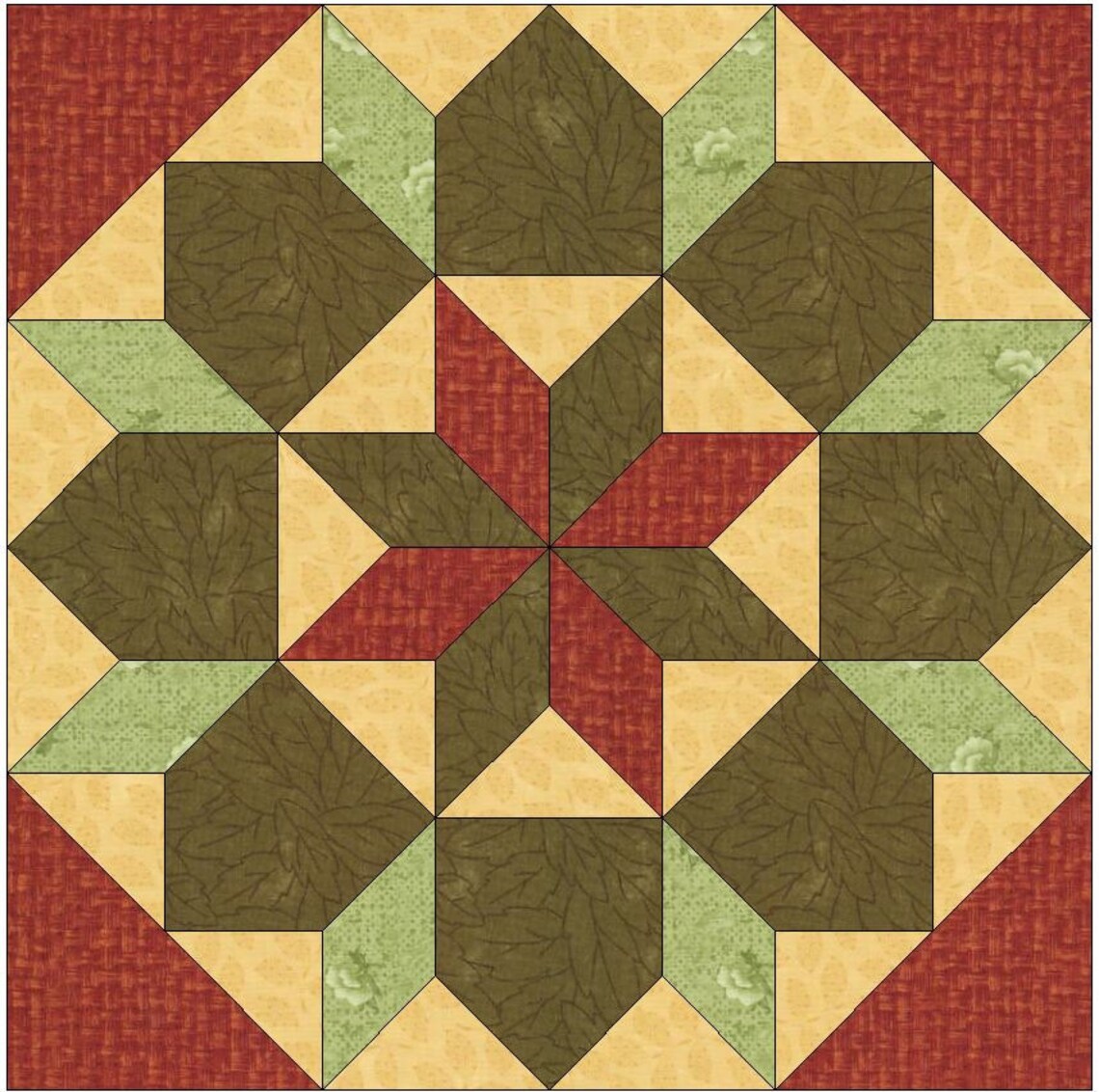 Star of Bethlehem Template Quilting Block Pattern PDF - Etsy