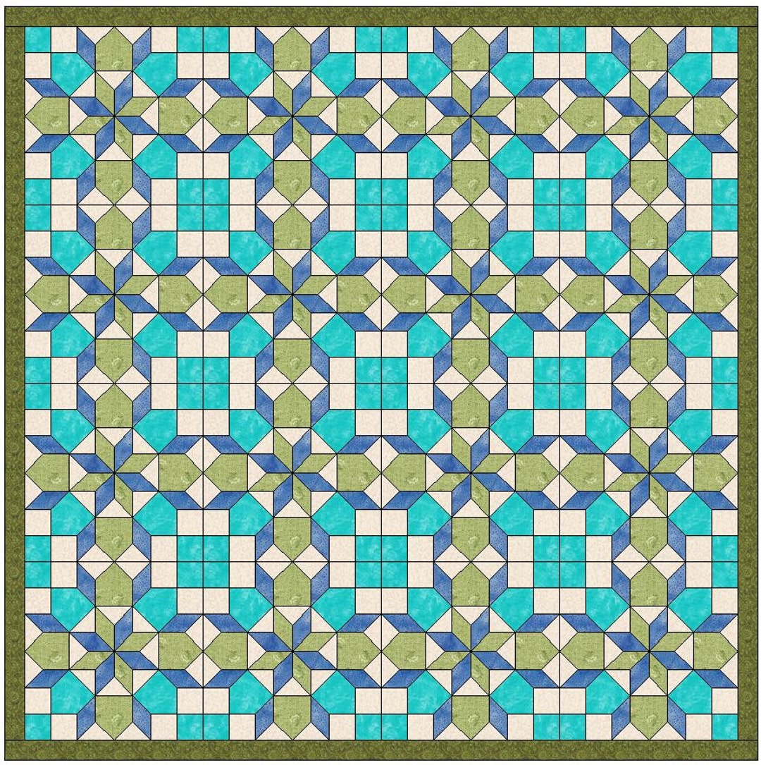 Rolling Star 2 Quilt Template Quilting Block Pattern PDF - Etsy