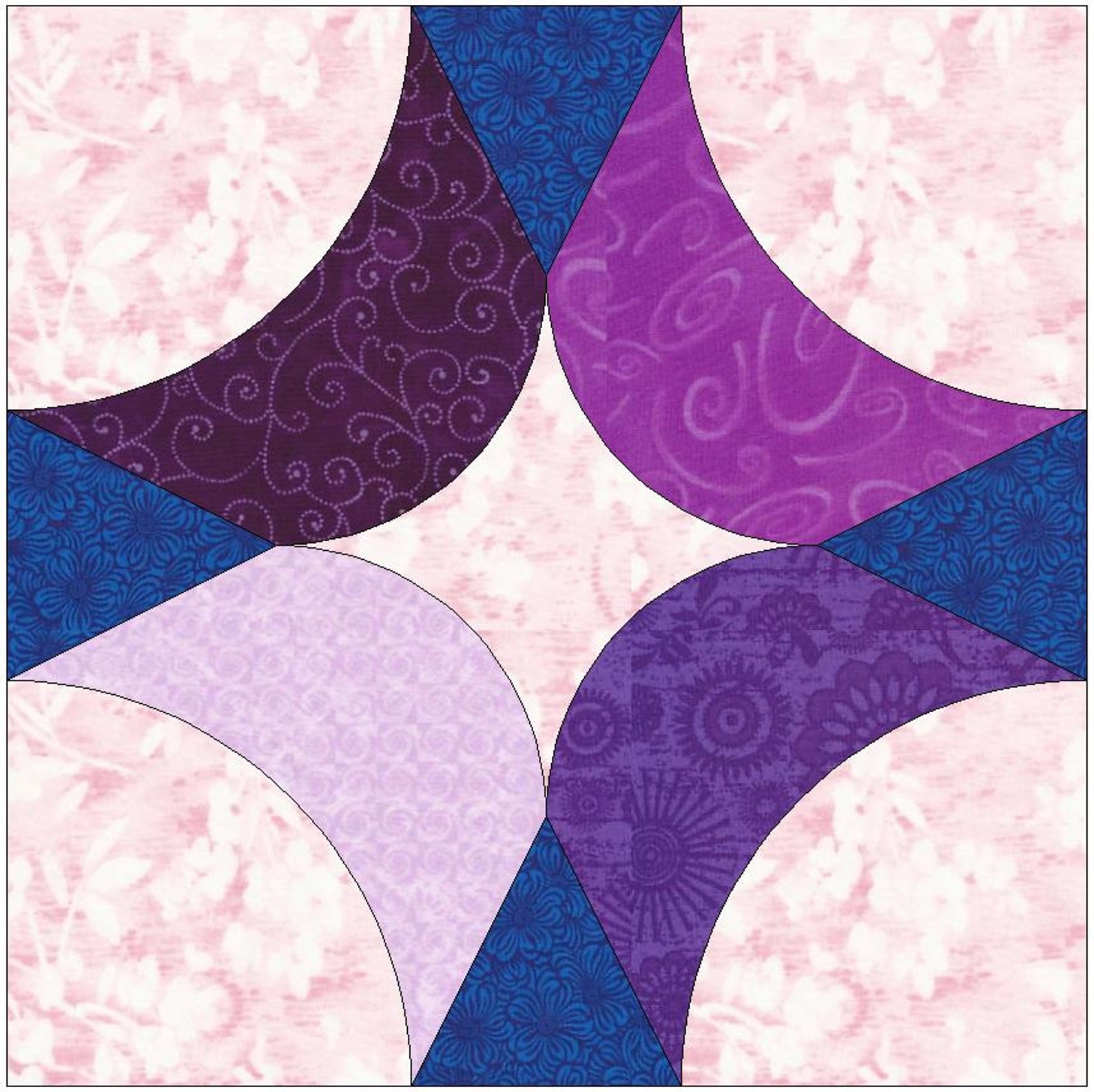 Friendship Circle Knot Quilt Template Quilting Block Pattern | Etsy