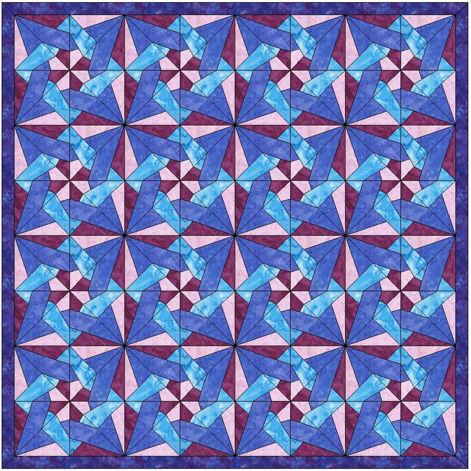 Tri-star Paper Piece Foundation Quilting Block Pattern PDF - Etsy