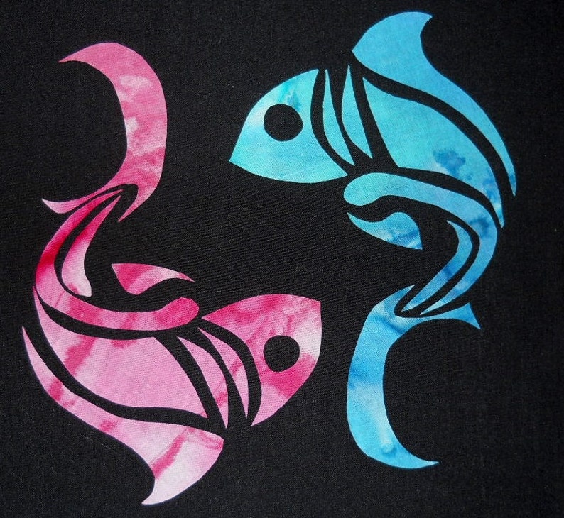 Easy Beautiful Pisces Yin Yang Fish Quilt Applique Pattern Design - Etsy