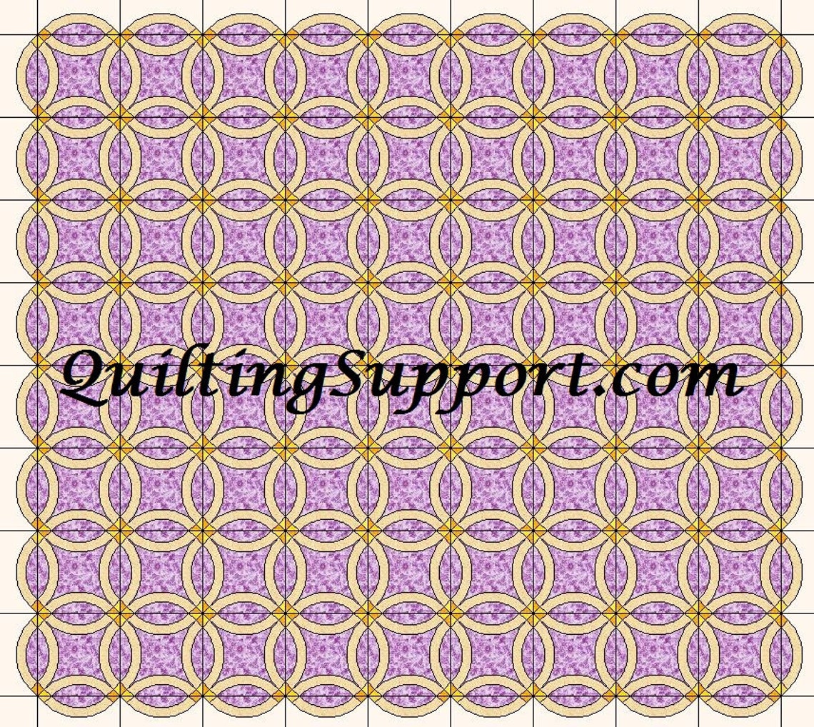 Basic Double Wedding Ring Quilt Template Patterns for 6 SIZES - Etsy