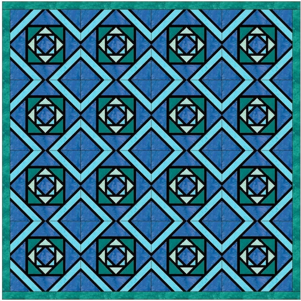 Paper Pieced Diamond Log Cabin Pattern - Etsy