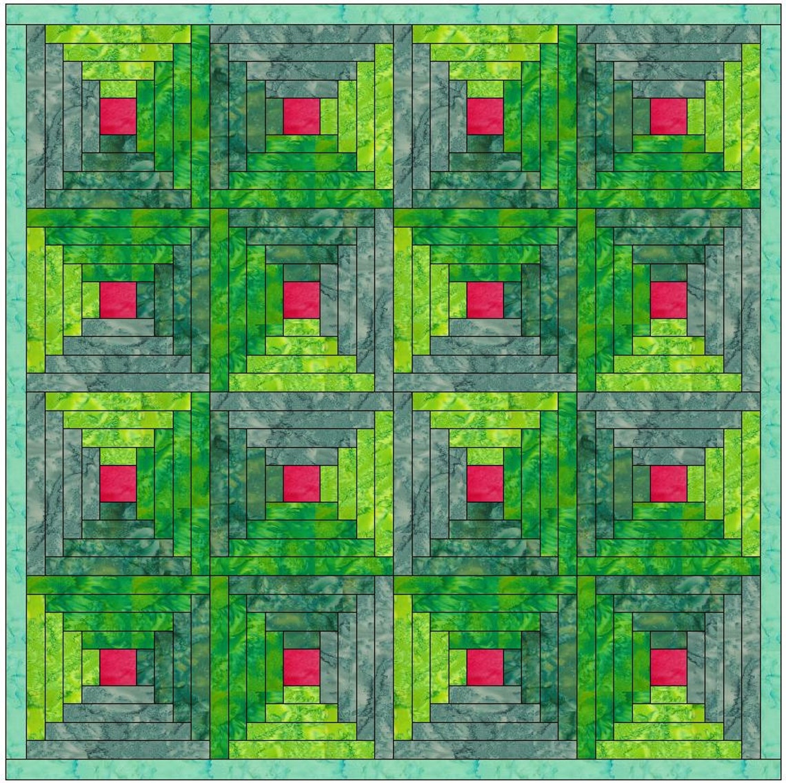 Log Cabin Variation Quilt Paper Piece Foundation Quilting | Etsy