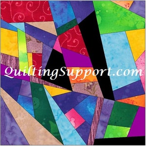 Complex Crazy Patch Quilt Set 3 Paper Foundation Piecing Quilting 4 ...