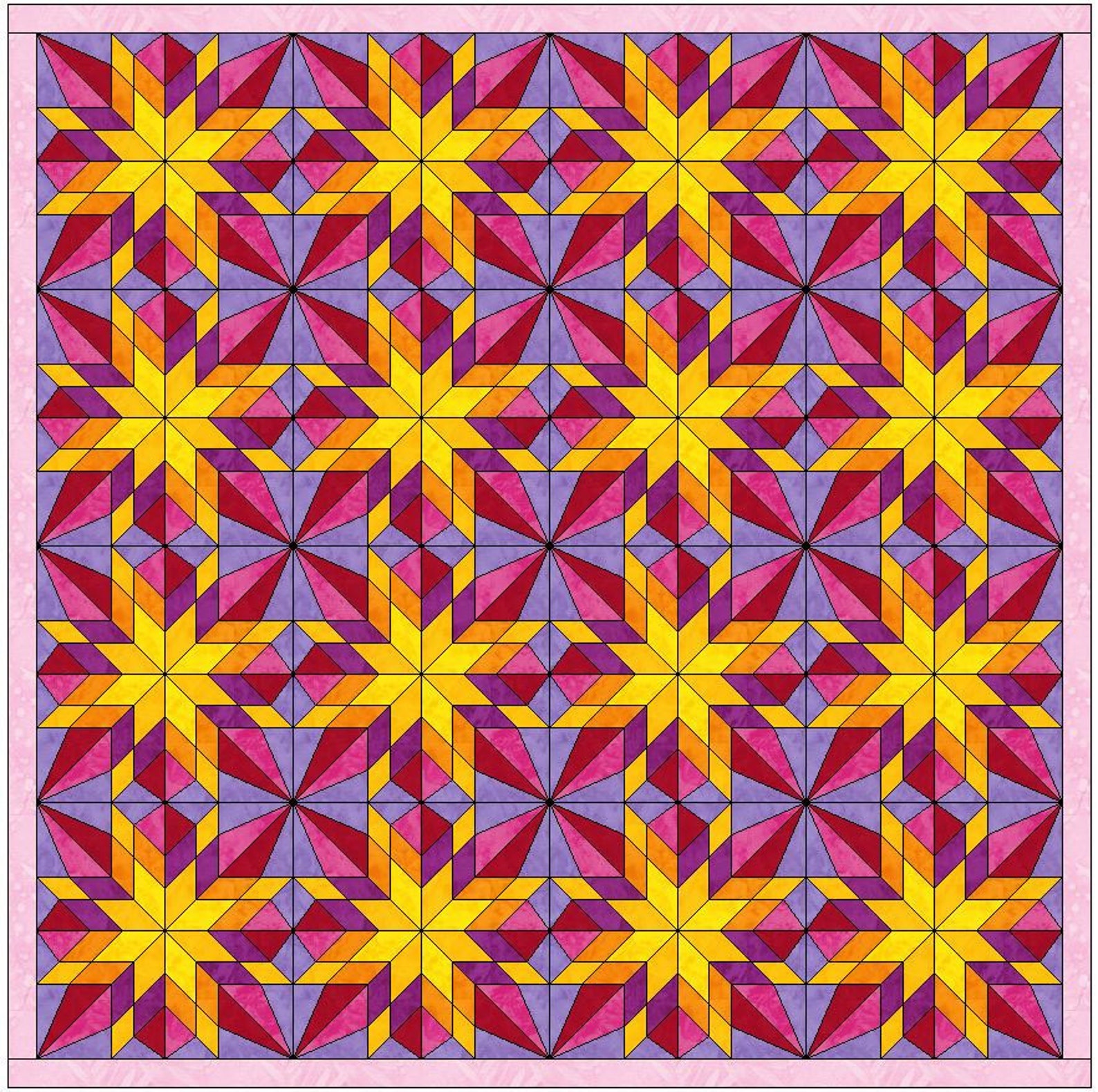 HC Star 2 Quilt 15 Inch Block Template Quilting Block Pattern - Etsy