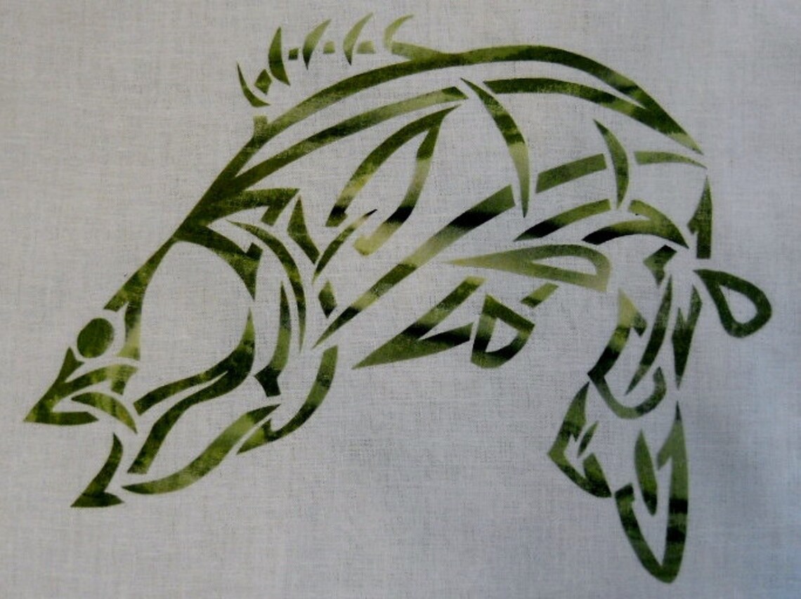 Celtic Bass Fish Knot Quilt Applique Pattern Design - Etsy