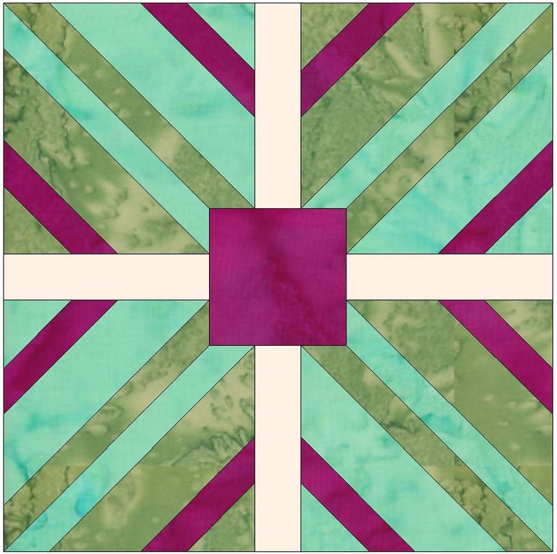 D Cross Quilt Paper Piece Foundation Quilting Block Pattern - Etsy