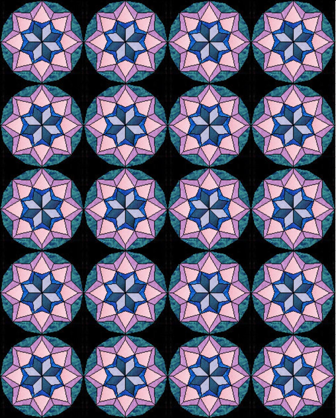 World Flower Quilt Gem 15 Inch Block Template Quilting Block - Etsy