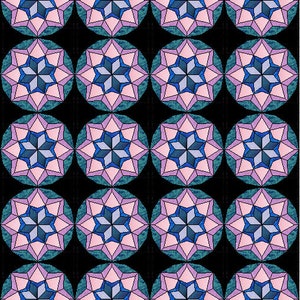 World Flower Quilt Gem 15 Inch Block Template Quilting Block Pattern ...