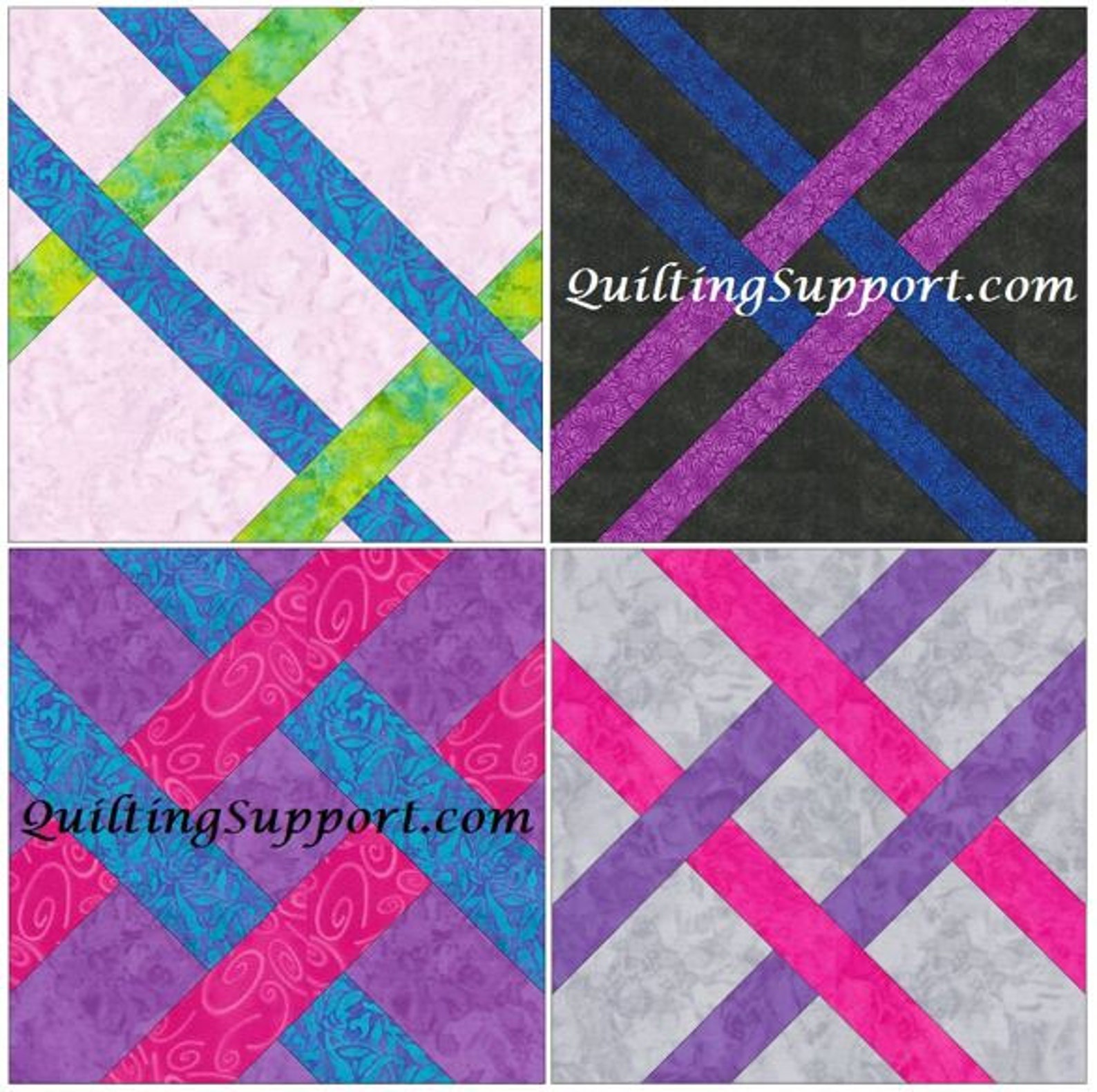 Celtic Knot Quilt Block Set of 4 Paper Piece Foundation - Etsy