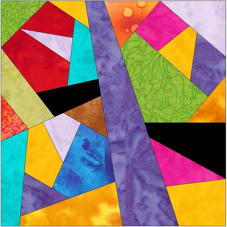 Complex Crazy Patch Quilt Set 5 Paper Foundation Piecing | Etsy