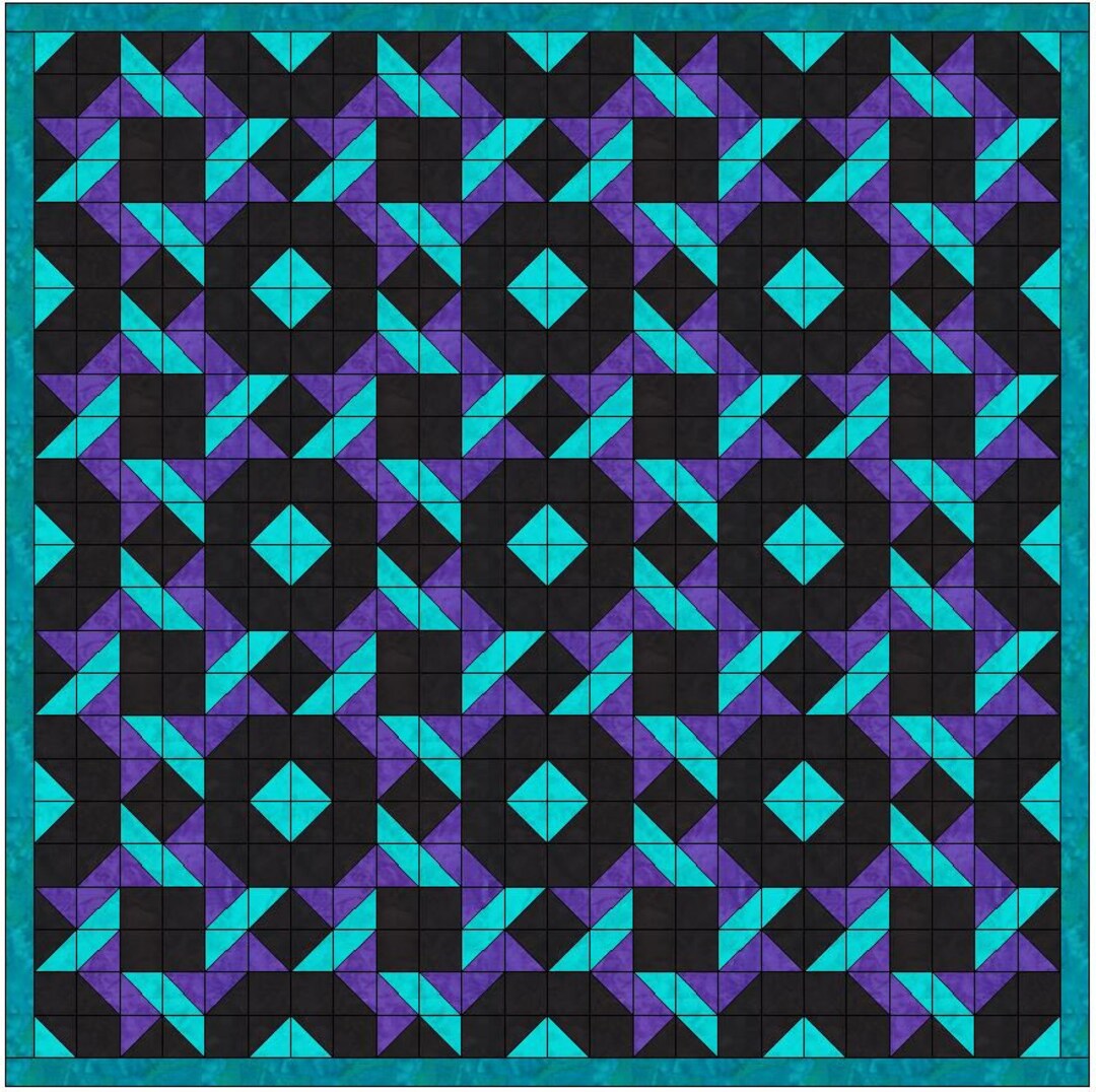 HC Saw Quilt Sawtooth 15 Inch Template Quilting Block Pattern PDF - Etsy