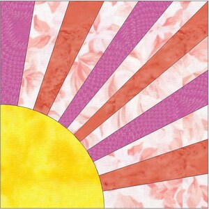Harvest Sun Quilt Templates Quilting Block Pattern PDF - Etsy