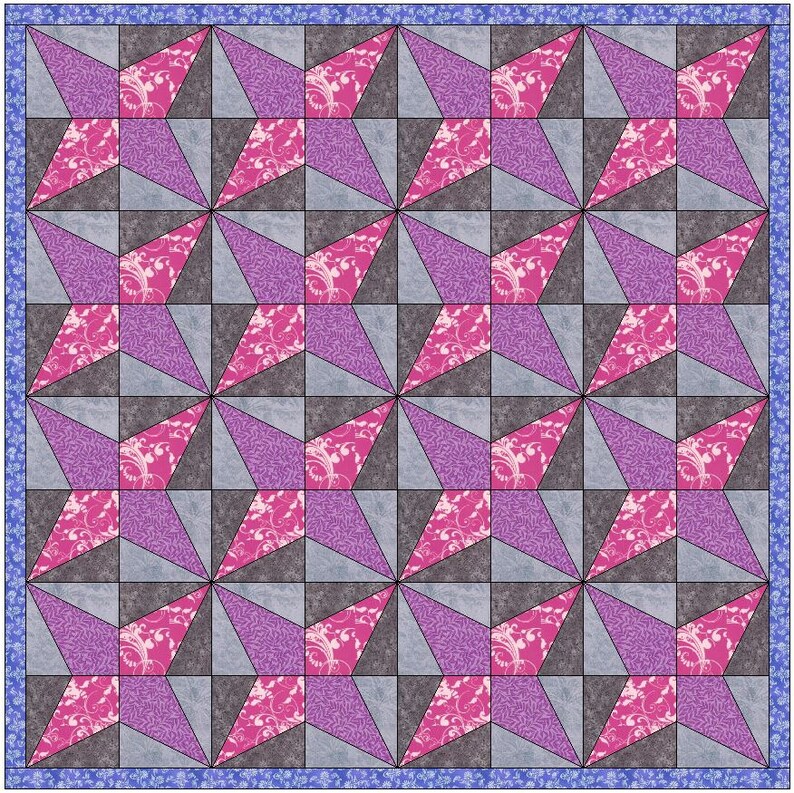 Hummingbird Star Quilt Template Quilting Block Pattern PDF - Etsy
