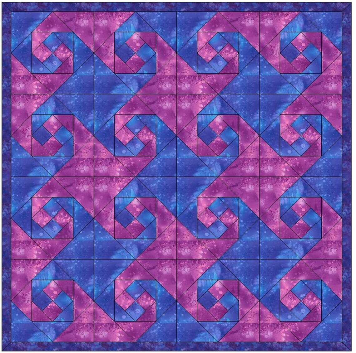 Monkey Wrench Chain Quilt Template Quilting 6x6 Inch Block Pattern PDF ...