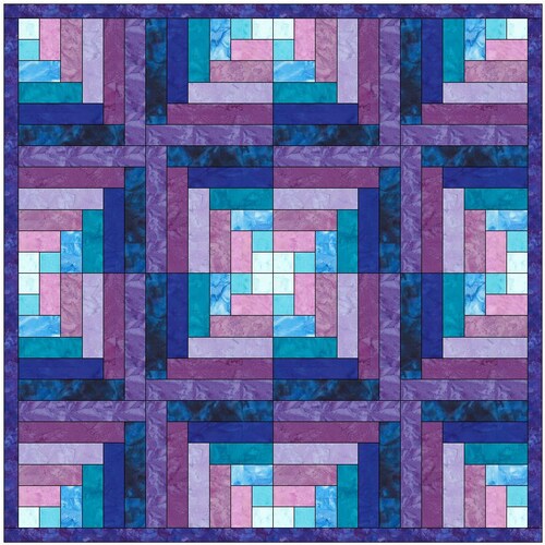 Wonky Log Cabin Paper Piecing Pattern - Etsy