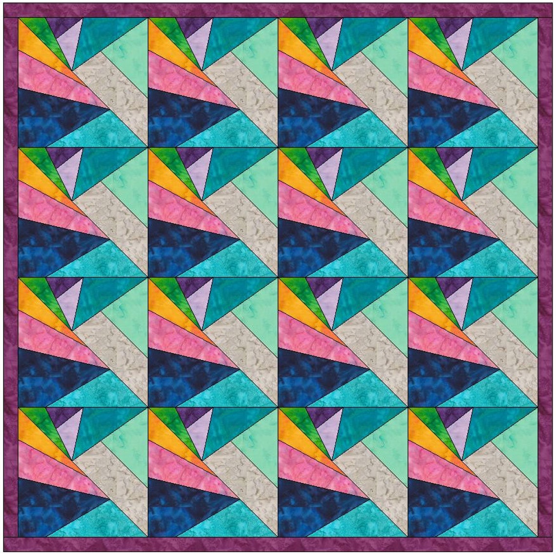 Crazy Patch 33 Quilt Paper Piecing Foundation Piecing Quilting Block ...